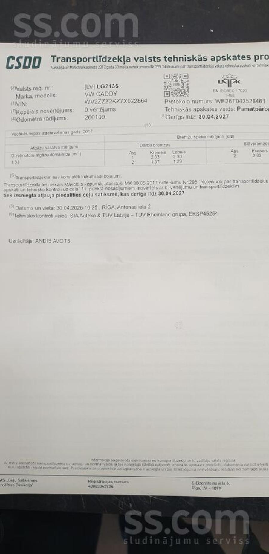 Zaļš Volkswagen Caddy 2006 Rīga, ar dzinēja tilpumu 1.90 L un nobraukumu 260 tūkst. km par 2650 €, foto 15 vietnē AUTOMOTO.COM.LV