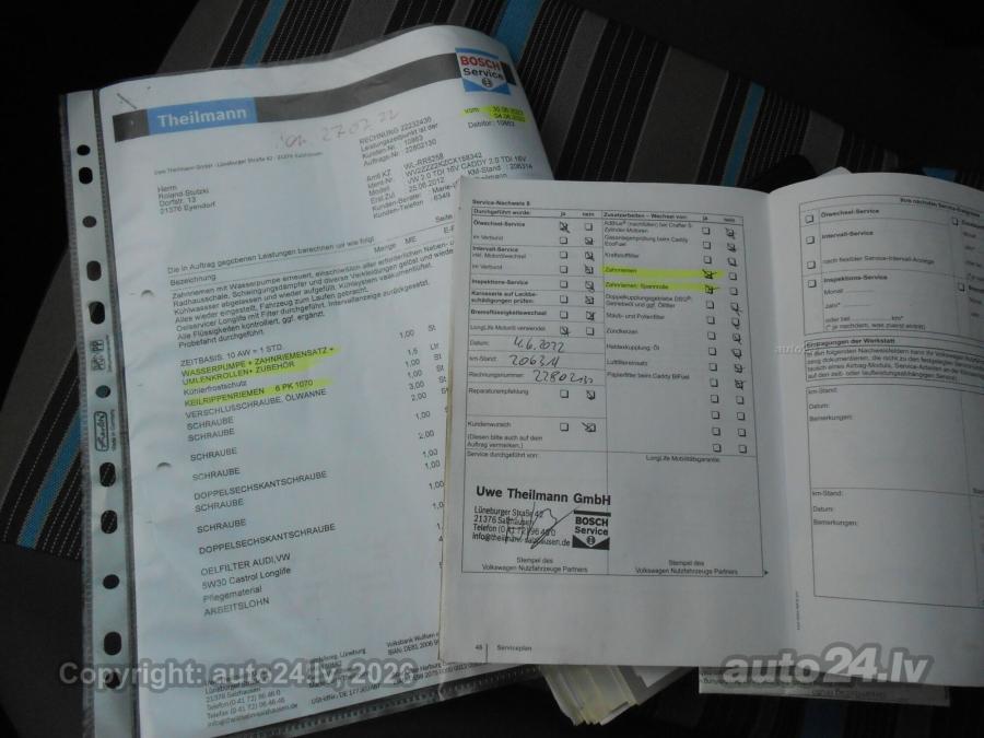 Зеленый Фольксваген Кадди 2012 в Вильянди, объемом двигателя 2.00 л и пробегом 260 тыс. км за 7590 €, фото 13 на AUTOMOTO.COM.LV