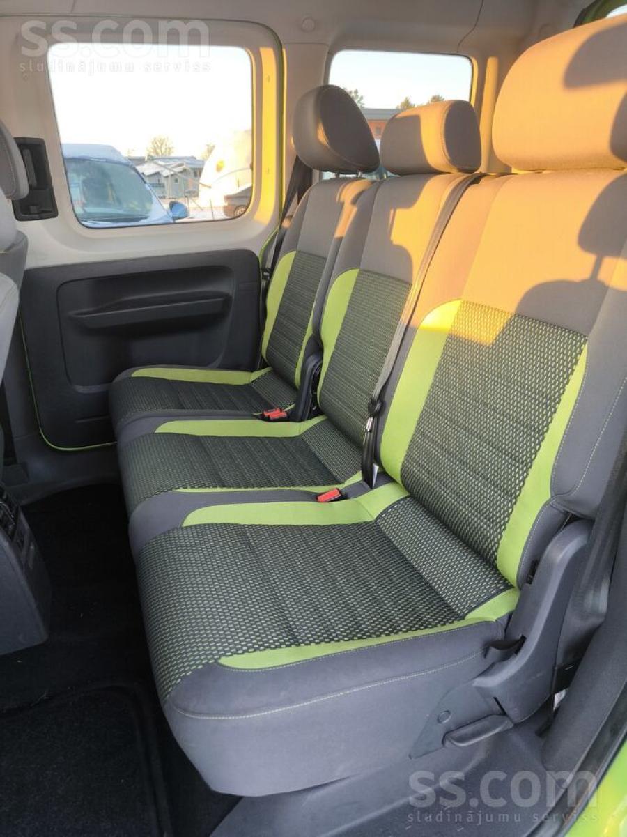 Green Volkswagen Caddy 2013 in Cesis, with an engine capacity of 1.60 L and mileage of 254 thousand km for 7250 €, photo 10 on AUTOMOTO.COM.LV