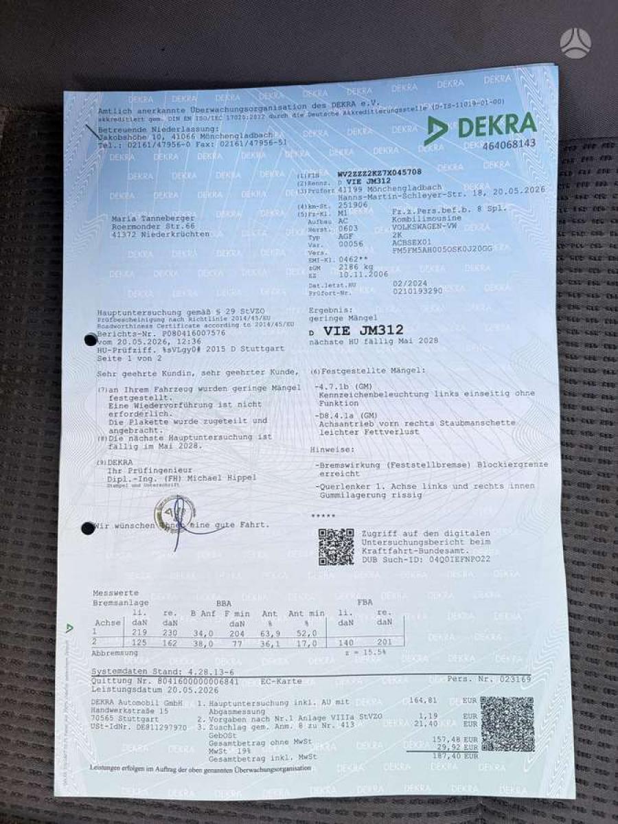 Grey Volkswagen Caddy 2006 in Jurbarkas, with an engine capacity of 1.60 L and mileage of 257 thousand km for 3150 €, photo 27 on AUTOMOTO.COM.LV