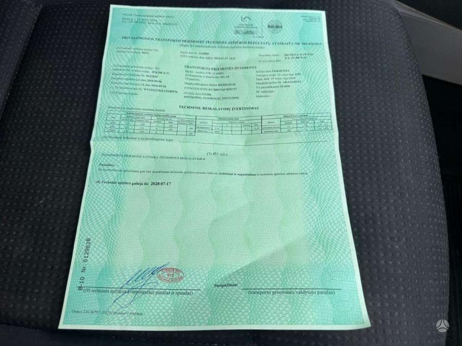 Pelēks Volkswagen Caddy 2010 Utena, ar dzinēja tilpumu 1.90 L un nobraukumu 515 tūkst. km par 4300 €, foto 18 vietnē AUTOMOTO.COM.LV