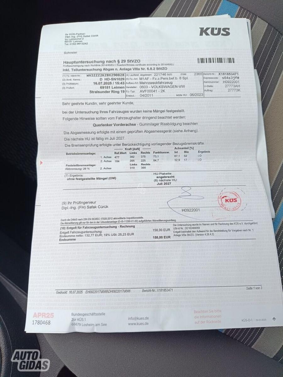 Pelēks Volkswagen Caddy 2011 Telšiai, ar dzinēja tilpumu 1.60 L un nobraukumu 232 tūkst. km par 6700 €, foto 26 vietnē AUTOMOTO.COM.LV