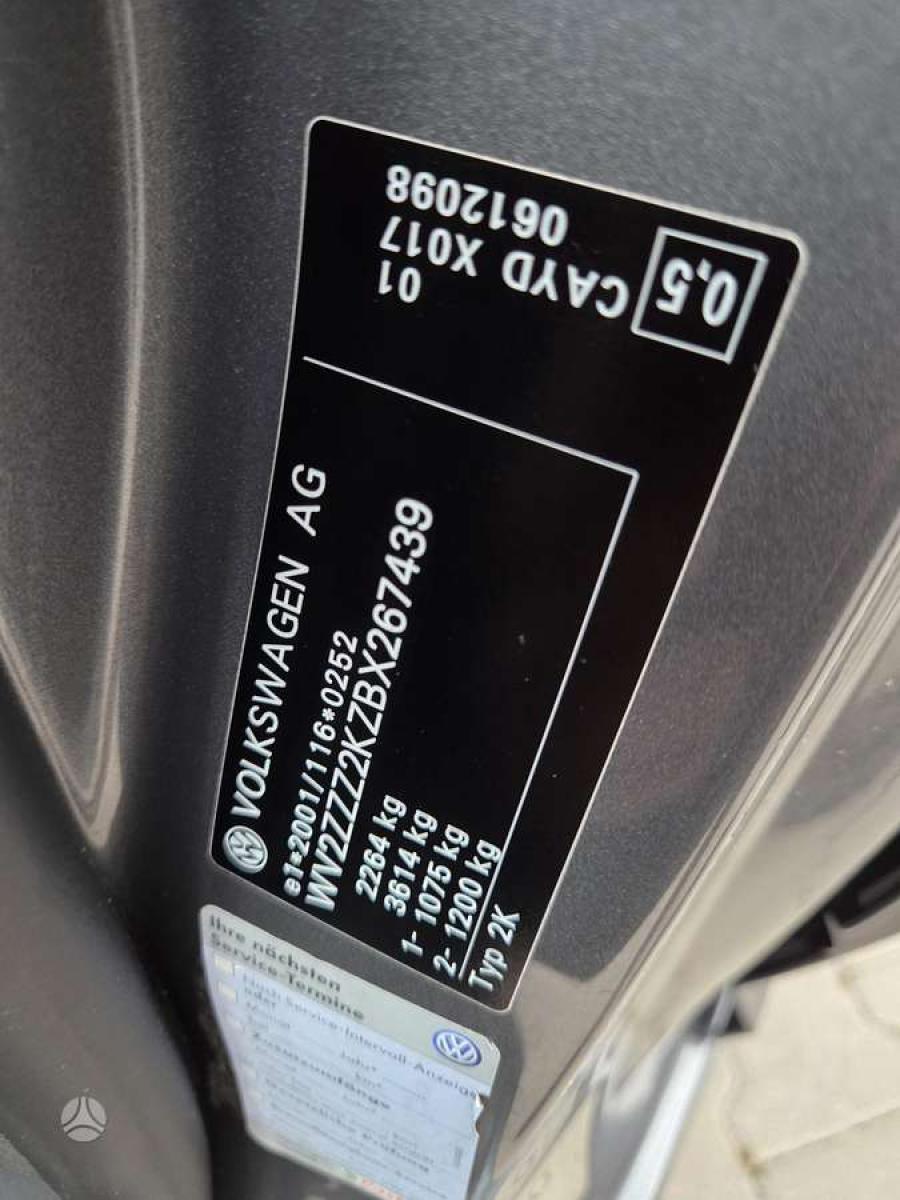 Grey Volkswagen Caddy 2011 in Siauliai, with an engine capacity of 1.60 L and mileage of 209 thousand km for 5700 €, photo 12 on AUTOMOTO.COM.LV