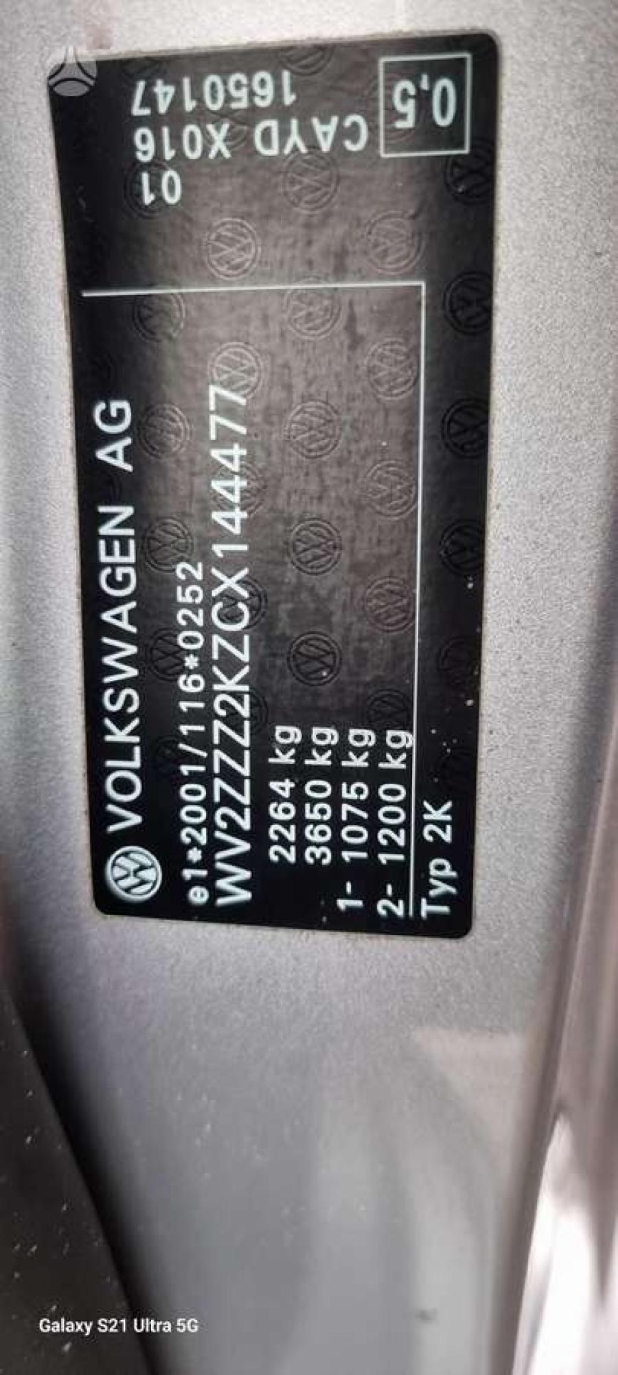 Серый Фольксваген Кадди 2012 в Кедайняй, объемом двигателя 1.60 л и пробегом 239 тыс. км за 6499 €, фото 11 на AUTOMOTO.COM.LV