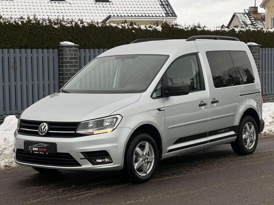 Grey Volkswagen Caddy 2017 in Kedainiai, with an engine capacity of 1.97 L and mileage of 263 thousand km for 10300 €, photo 1 on AUTOMOTO.COM.LV