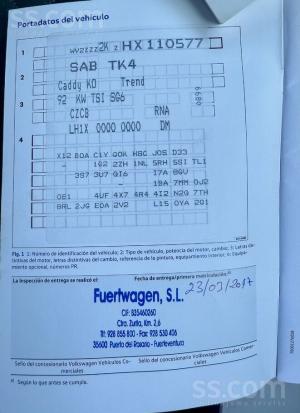 Grey Volkswagen Caddy 2017 in Riga, with an engine capacity of 1.40 L and mileage of 0 thousand km for 10990 €, photo 20 on AUTOMOTO.COM.LV