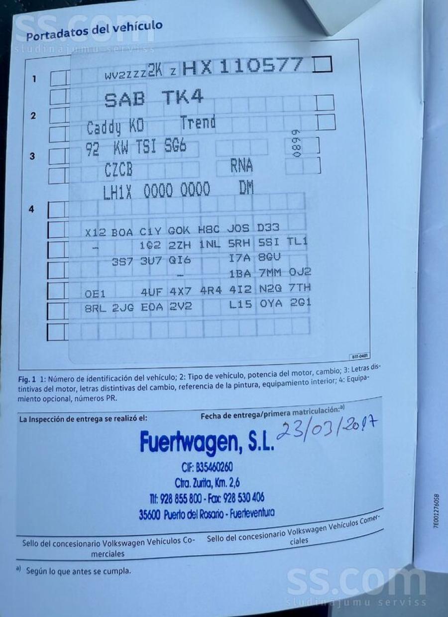 Grey Volkswagen Caddy 2017 in Riga, with an engine capacity of 1.40 L and mileage of 0 thousand km for 10990 €, photo 20 on AUTOMOTO.COM.LV