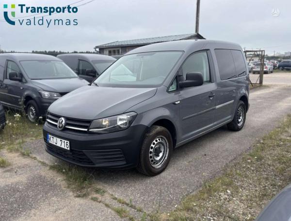 Grey Volkswagen Caddy 2018 in Vilnius, with an engine capacity of 1.97 L and mileage of 136 thousand km for 7000 €, photo 1 on AUTOMOTO.COM.LV
