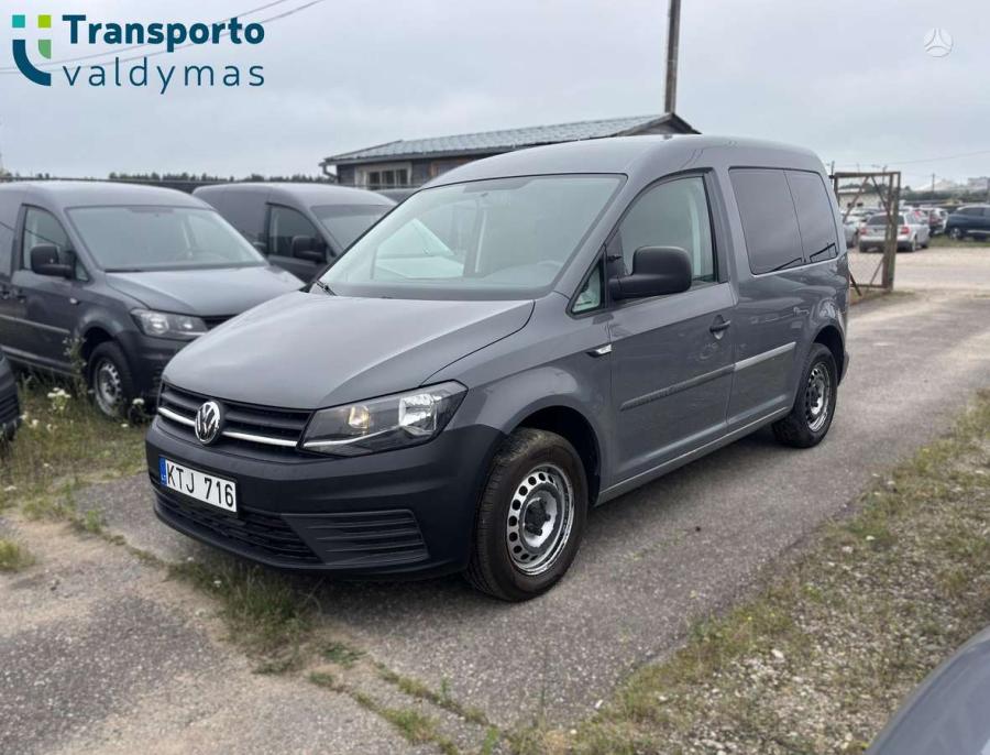 Grey Volkswagen Caddy 2018 in Vilnius, with an engine capacity of 1.97 L and mileage of 136 thousand km for 7000 €, photo 1 on AUTOMOTO.COM.LV