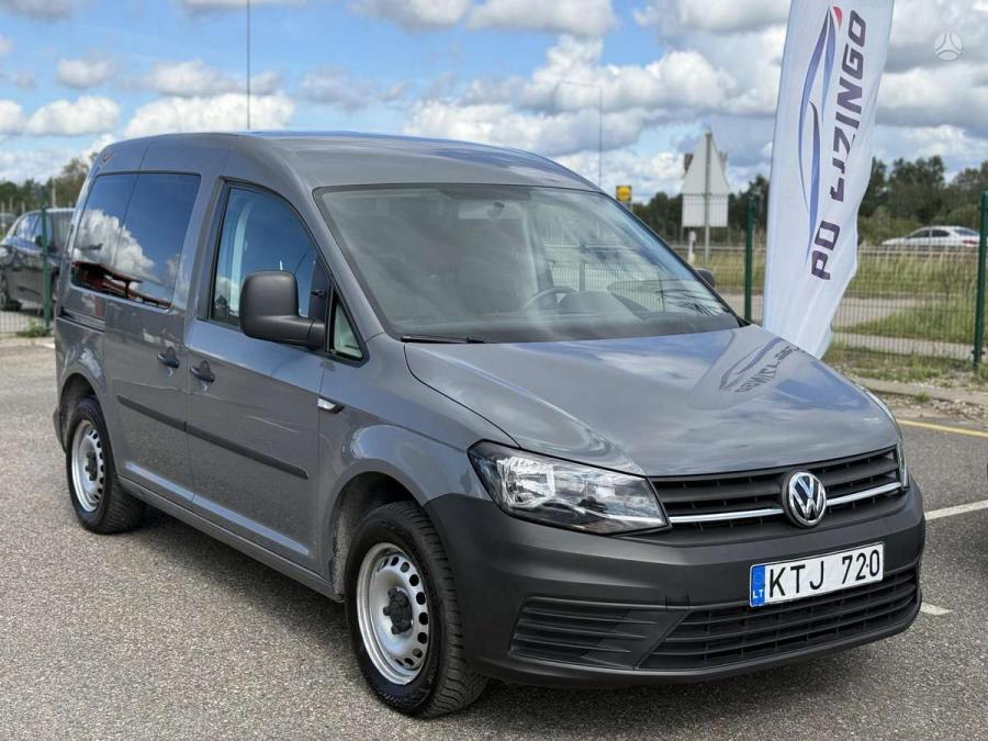 Grey Volkswagen Caddy 2019 in Vilnius, with an engine capacity of 1.97 L and mileage of 170 thousand km for 9999 €, photo 1 on AUTOMOTO.COM.LV