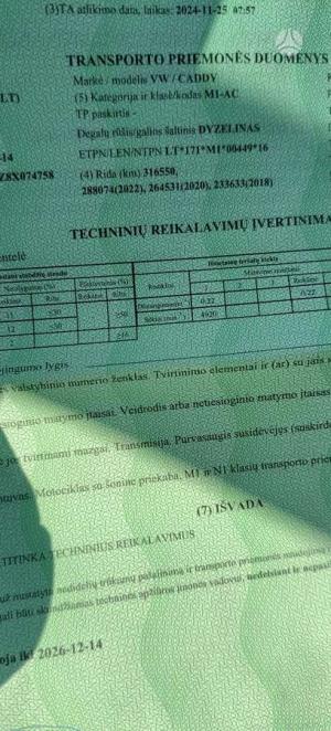 Фольксваген Кадди 2008 в Вильнюс, объемом двигателя 1.90 л и пробегом 334 тыс. км за 1400 €, фото 32 на AUTOMOTO.COM.LV