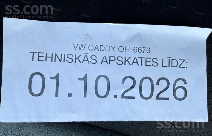 Volkswagen Caddy 2012 in Riga, with an engine capacity of 1.60 L and mileage of 0 thousand km for 4990 €, photo 18 on AUTOMOTO.COM.LV