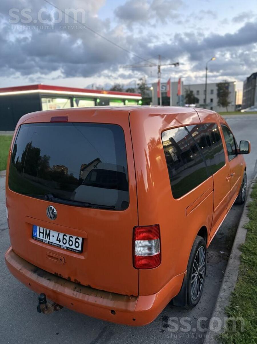 Orange Volkswagen Caddy 2009 in Riga, with an engine capacity of 2.00 L and mileage of 0 thousand km for 1450 €, photo 6 on AUTOMOTO.COM.LV