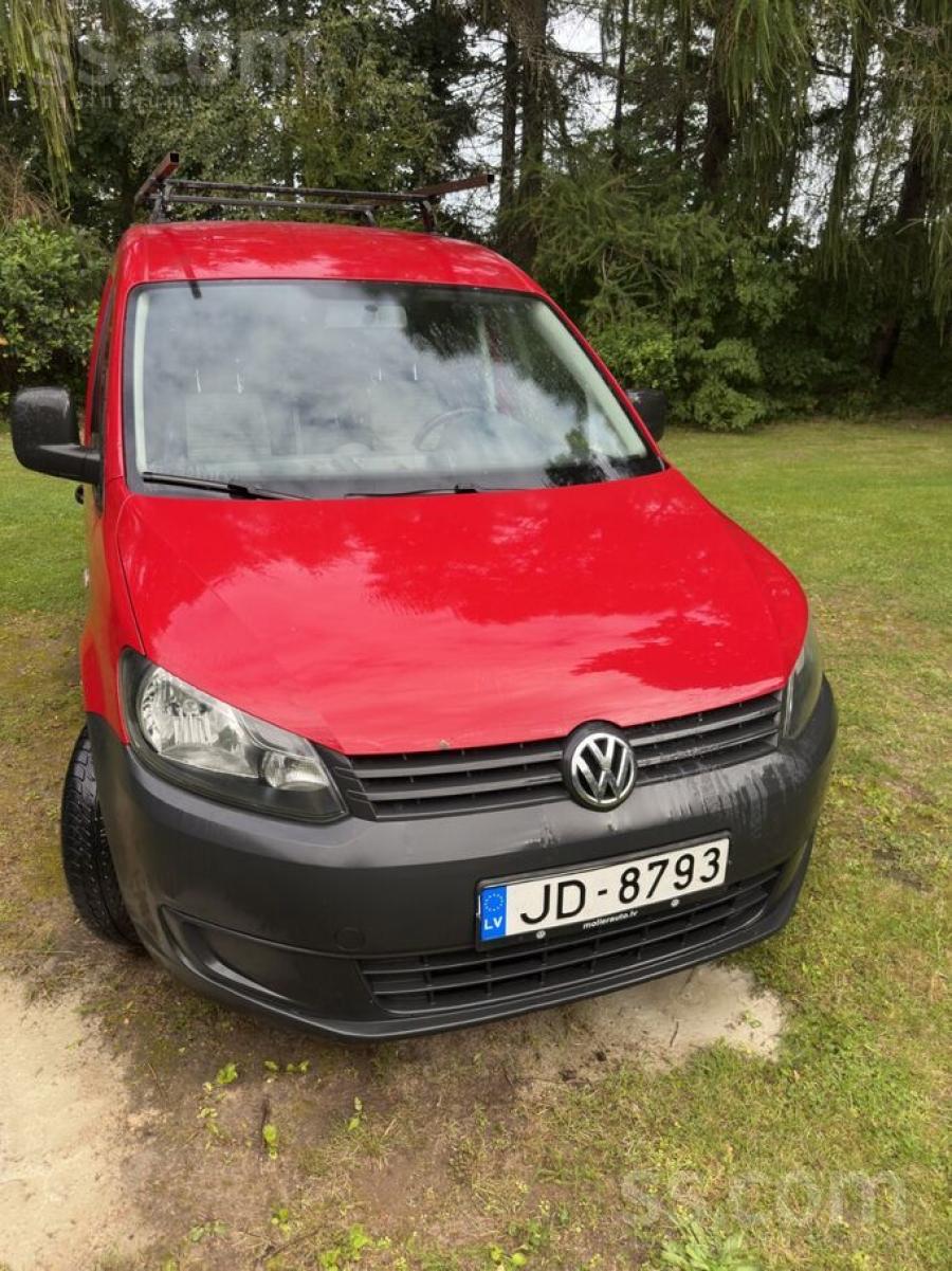 Sarkans Volkswagen Caddy 2013 Ventspils, ar dzinēja tilpumu 1.60 L un nobraukumu 156 tūkst. km par 3800 €, foto 1 vietnē AUTOMOTO.COM.LV