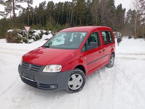 Sarkans Volkswagen Caddy 2008 Viļņa, ar dzinēja tilpumu 1.60 L un nobraukumu 178 tūkst. km par 2900 €, foto  vietnē AUTOMOTO.COM.LV