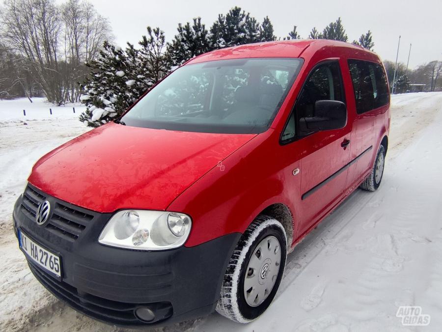 Sarkans Volkswagen Caddy 2009 Mažeikiai, ar dzinēja tilpumu 1.90 L un nobraukumu 264 tūkst. km par 4600 €, foto 1 vietnē AUTOMOTO.COM.LV