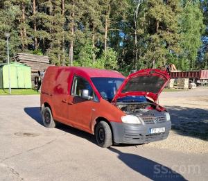Sarkans Volkswagen Caddy 2004 Rīga, ar dzinēja tilpumu 2.00 L un nobraukumu 540 tūkst. km par 600 €, foto  vietnē AUTOMOTO.COM.LV