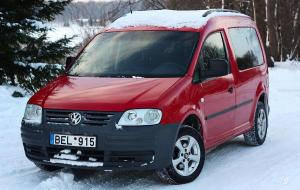 Sarkans Volkswagen Caddy 2005 Kretinga, ar dzinēja tilpumu 1.97 L un nobraukumu 294 tūkst. km par 2899 €, foto  vietnē AUTOMOTO.COM.LV