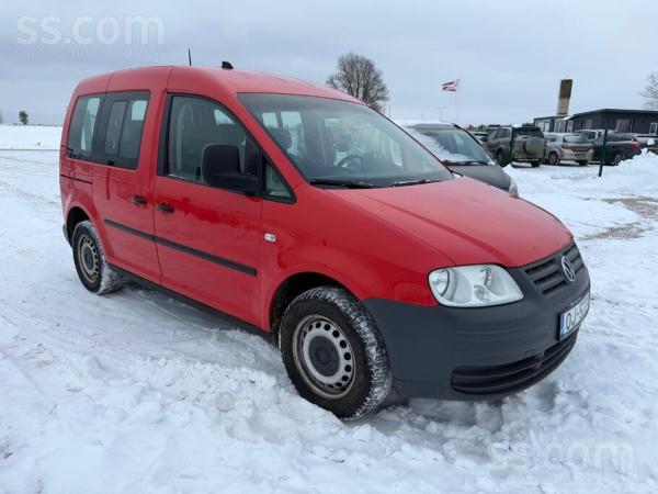 Red Volkswagen Caddy 2005 in Jekabpils, with an engine capacity of 1.90 L and mileage of 193 thousand km for 3750 €, photo 8 on AUTOMOTO.COM.LV