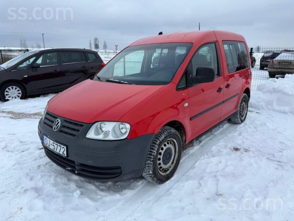 Red Volkswagen Caddy 2005 in Jekabpils, with an engine capacity of 1.90 L and mileage of 193 thousand km for 3750 €, photo 1 on AUTOMOTO.COM.LV