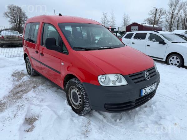 Red Volkswagen Caddy 2005 in Jekabpils, with an engine capacity of 1.90 L and mileage of 193 thousand km for 3750 €, photo 6 on AUTOMOTO.COM.LV