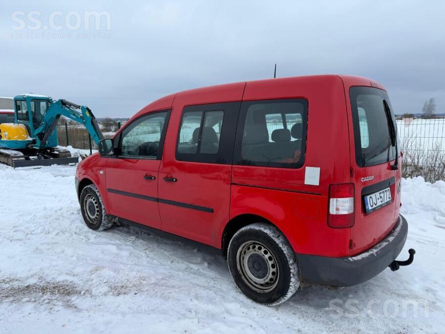 Red Volkswagen Caddy 2005 in Jekabpils, with an engine capacity of 1.90 L and mileage of 193 thousand km for 3750 €, photo 12 on AUTOMOTO.COM.LV