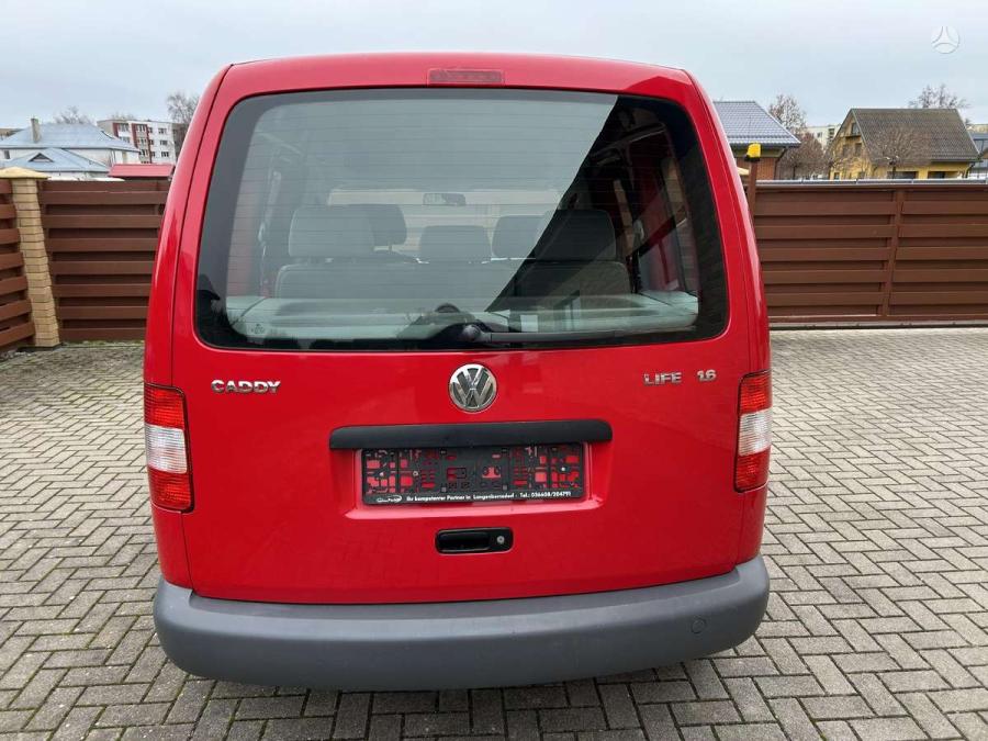 Red Volkswagen Caddy 2006 in Vilkaviskis, with an engine capacity of 1.60 L and mileage of 190 thousand km for 3500 €, photo 9 on AUTOMOTO.COM.LV