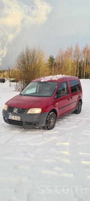 Red Volkswagen Caddy 2006 in Gulbene, with an engine capacity of 1.90 L and mileage of 487 thousand km for 2200 €, photo  on AUTOMOTO.COM.LV