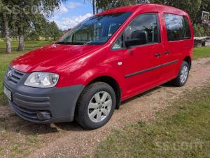 Красный Фольксваген Кадди 2006 в Валмиера, объемом двигателя 1.90 л и пробегом 176 тыс. км за 4500 €, фото  на AUTOMOTO.COM.LV