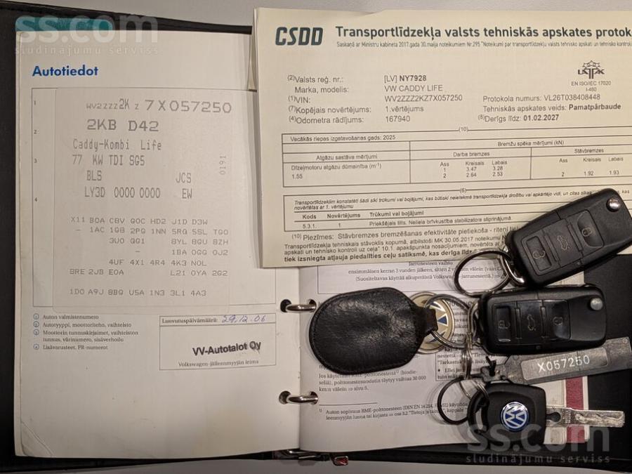 Красный Фольксваген Кадди 2006 в Валмиера, объемом двигателя 1.90 л и пробегом 176 тыс. км за 4500 €, фото 21 на AUTOMOTO.COM.LV