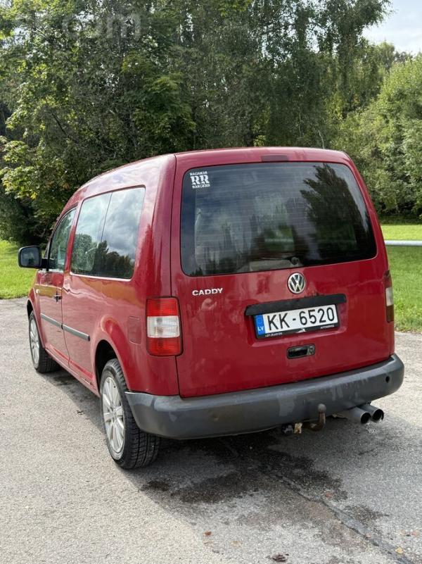 Sarkans Volkswagen Caddy 2006 Kuldīga, ar dzinēja tilpumu 1.90 L un nobraukumu 514 tūkst. km par 1600 €, foto 5 vietnē AUTOMOTO.COM.LV
