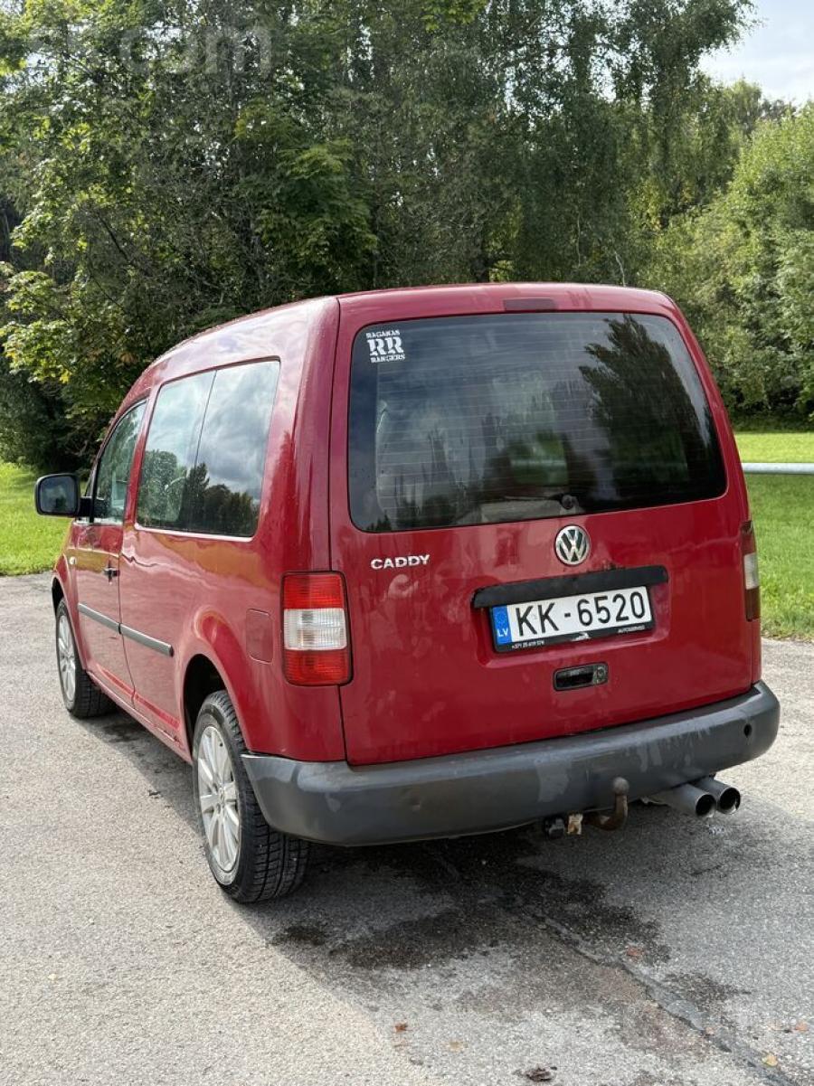 Sarkans Volkswagen Caddy 2006 Kuldīga, ar dzinēja tilpumu 1.90 L un nobraukumu 514 tūkst. km par 1600 €, foto 5 vietnē AUTOMOTO.COM.LV