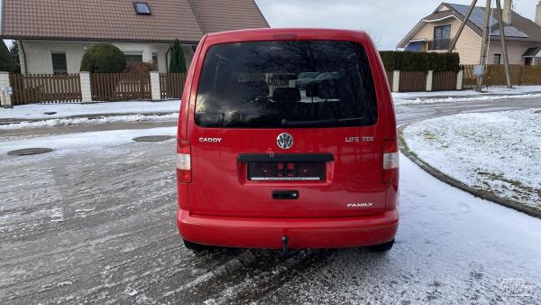 Sarkans Volkswagen Caddy 2007 Vilkaviškis, ar dzinēja tilpumu 1.90 L un nobraukumu 304 tūkst. km par 4500 €, foto 6 vietnē AUTOMOTO.COM.LV