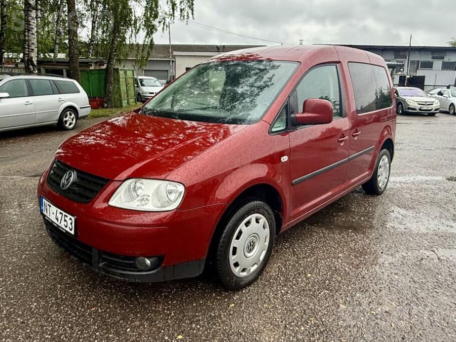 Red Volkswagen Caddy 2007 in Riga, with an engine capacity of 1.60 L and mileage of 0 thousand km for 2490 €, photo 1 on AUTOMOTO.COM.LV