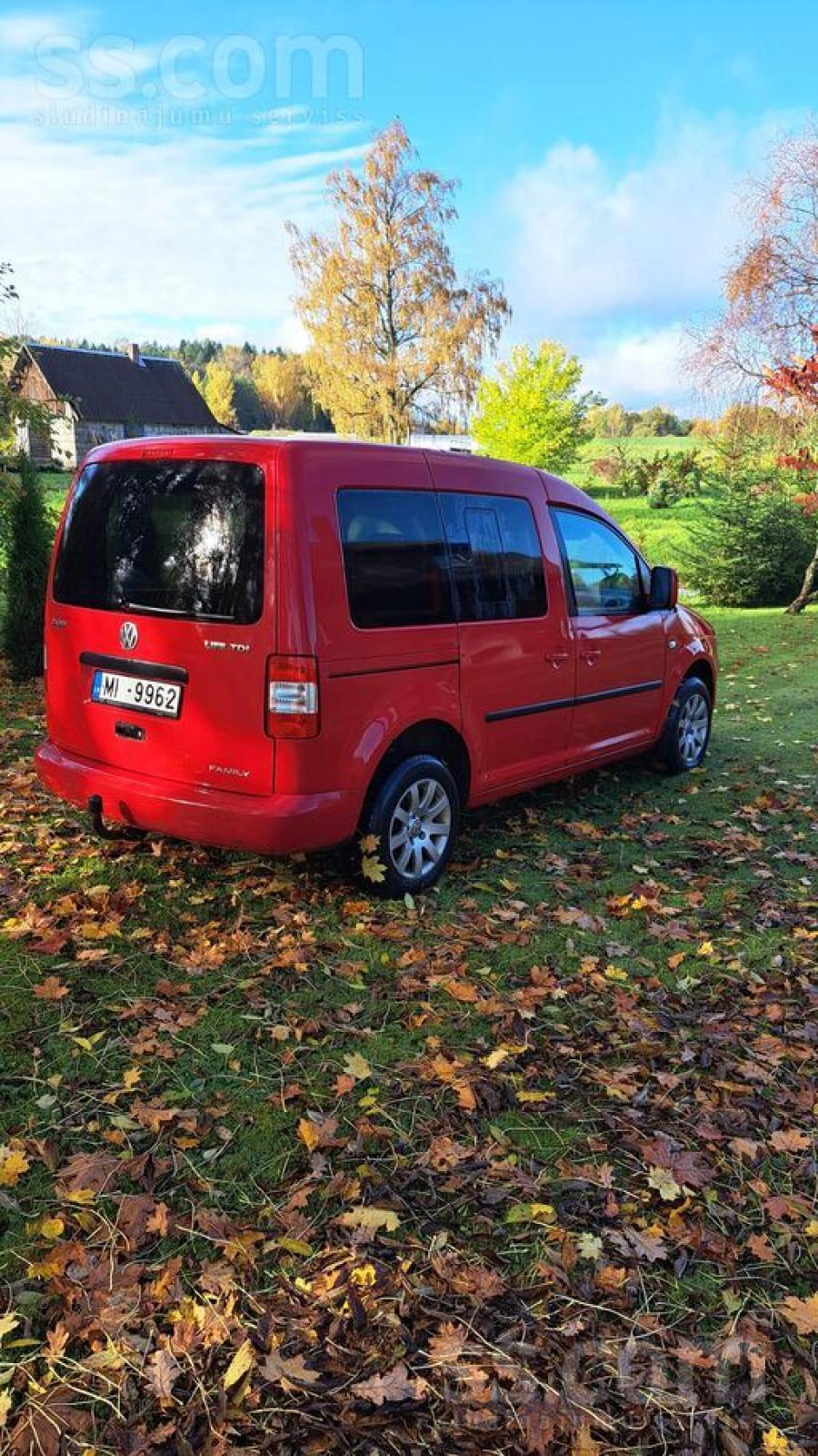 Sarkans Volkswagen Caddy 2007 Gulbene, ar dzinēja tilpumu 1.90 L un nobraukumu 366 tūkst. km par 2600 €, foto 3 vietnē AUTOMOTO.COM.LV