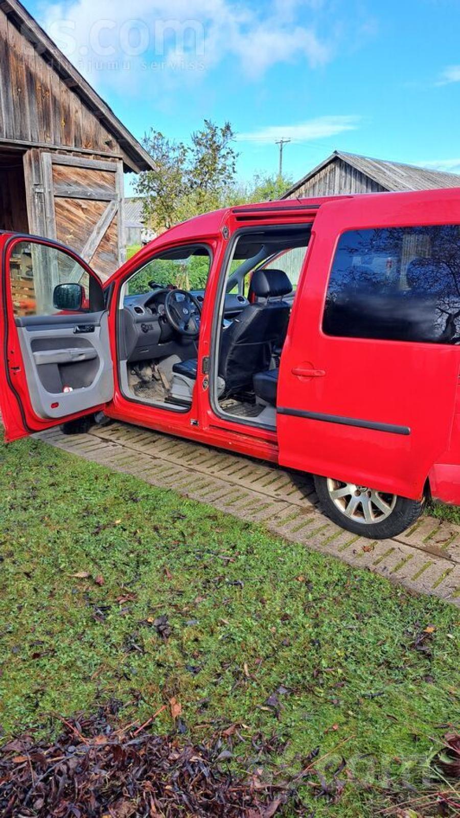Sarkans Volkswagen Caddy 2007 Gulbene, ar dzinēja tilpumu 1.90 L un nobraukumu 366 tūkst. km par 2600 €, foto 8 vietnē AUTOMOTO.COM.LV