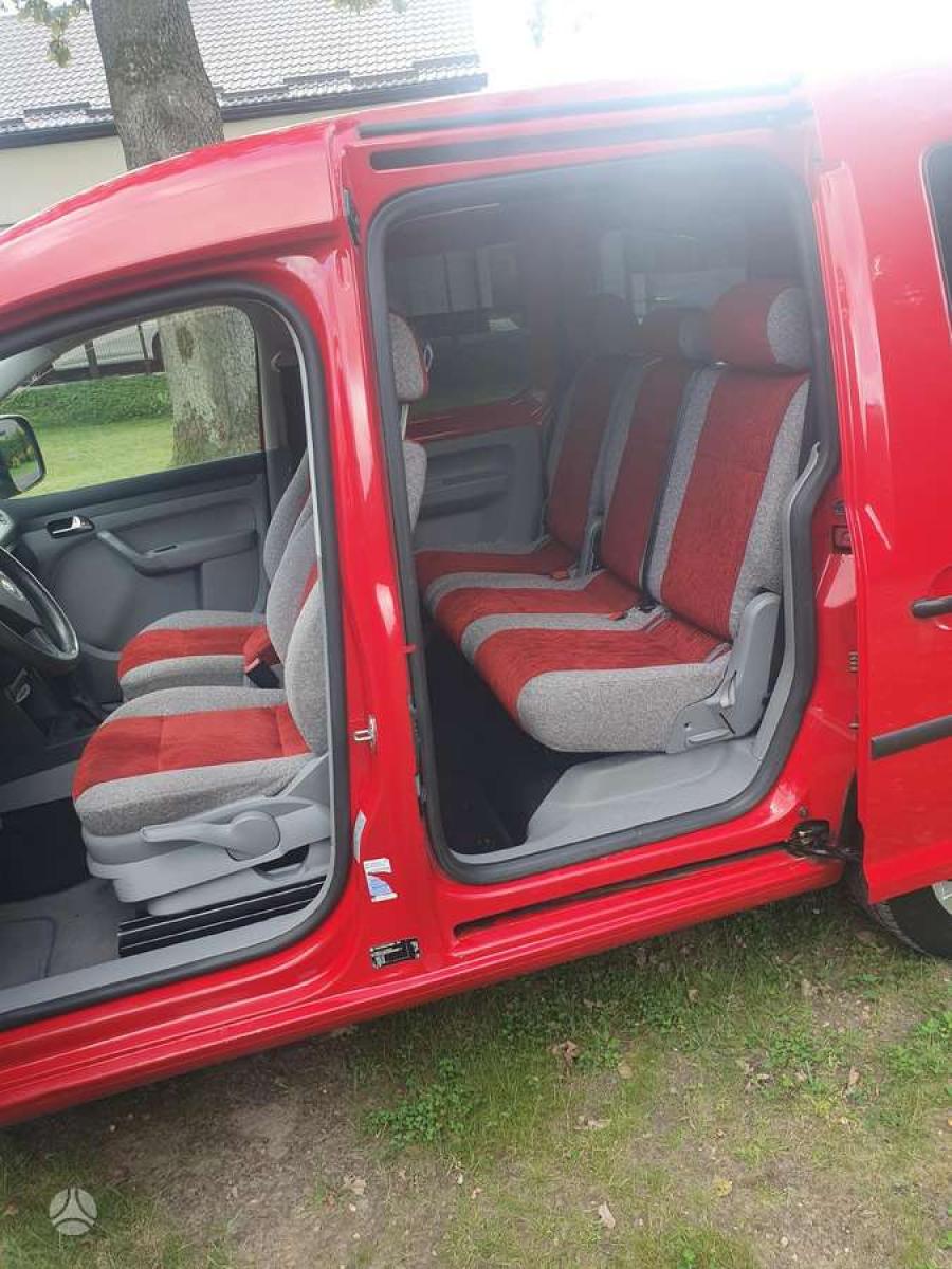 Sarkans Volkswagen Caddy 2008 Kauņa, ar dzinēja tilpumu 1.90 L un nobraukumu 350 tūkst. km par 3900 €, foto 12 vietnē AUTOMOTO.COM.LV