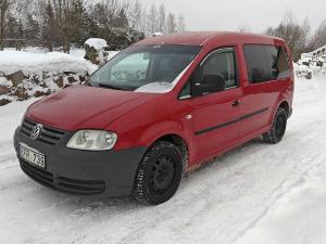Red Volkswagen Caddy 2008 in Vilnius, with an engine capacity of 1.90 L and mileage of 500 thousand km for 2550 €, photo  on AUTOMOTO.COM.LV