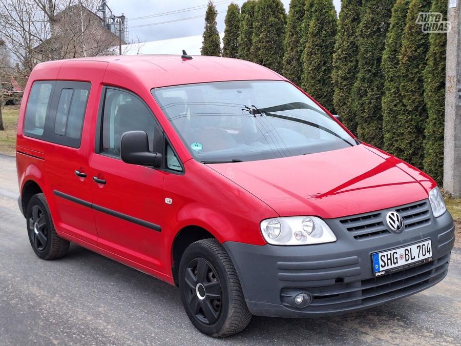 Red Volkswagen Caddy 2008 in Mazeikiai, with an engine capacity of 1.90 L and mileage of 299 thousand km for 3850 €, photo 1 on AUTOMOTO.COM.LV