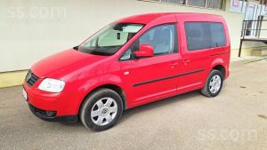 Red Volkswagen Caddy 2008 in Ogre, with an engine capacity of 1.60 L and mileage of 209 thousand km for 4950 €, photo 6 on AUTOMOTO.COM.LV