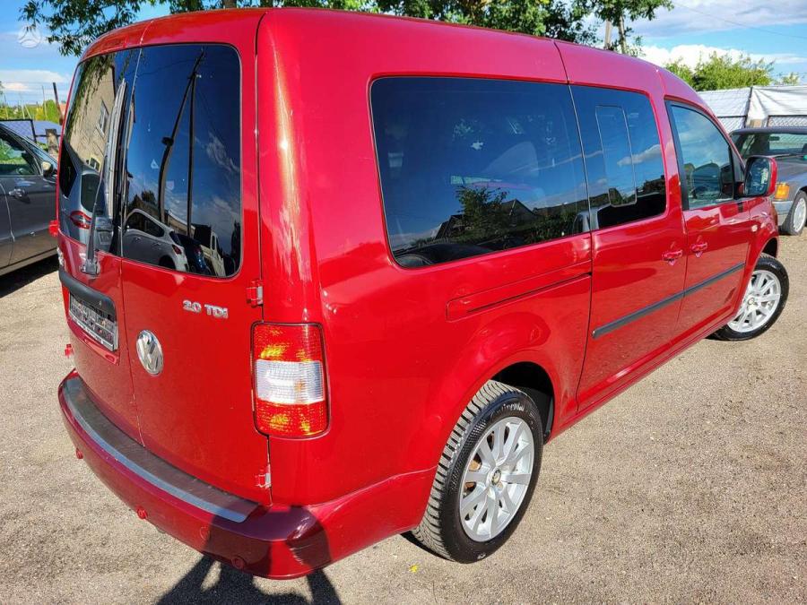 Sarkans Volkswagen Caddy 2008 Raseiniai, ar dzinēja tilpumu 2.00 L un nobraukumu 303 tūkst. km par 4750 €, foto 4 vietnē AUTOMOTO.COM.LV