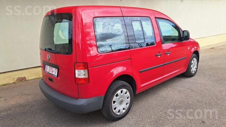 Sarkans Volkswagen Caddy 2008 Ogre, ar dzinēja tilpumu 1.90 L un nobraukumu 298 tūkst. km par 4750 €, foto 5 vietnē AUTOMOTO.COM.LV