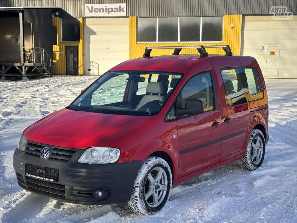 Red Volkswagen Caddy 2009 in Utena, with an engine capacity of 1.90 L and mileage of 187 thousand km for 4150 €, photo 1 on AUTOMOTO.COM.LV