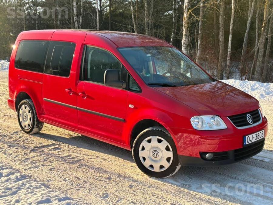 Sarkans Volkswagen Caddy 2009 Ventspils, ar dzinēja tilpumu 1.90 L un nobraukumu 301 tūkst. km par 5850 €, foto 6 vietnē AUTOMOTO.COM.LV