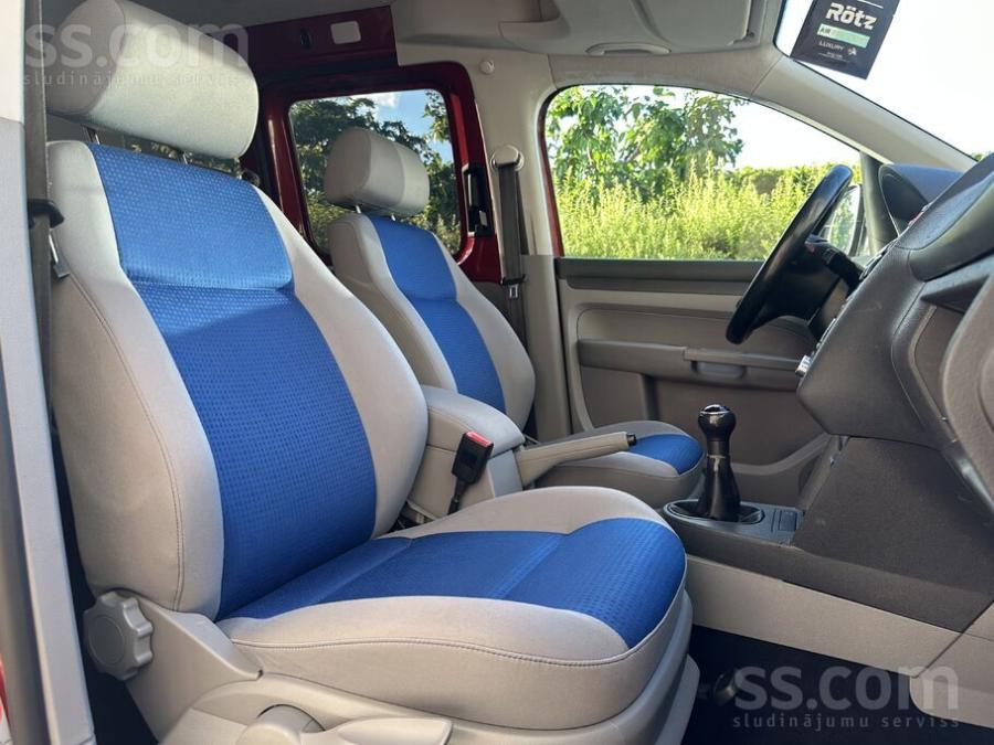 Sarkans Volkswagen Caddy 2009 Tukums, ar dzinēja tilpumu 1.90 L un nobraukumu 241 tūkst. km par 4990 €, foto 16 vietnē AUTOMOTO.COM.LV
