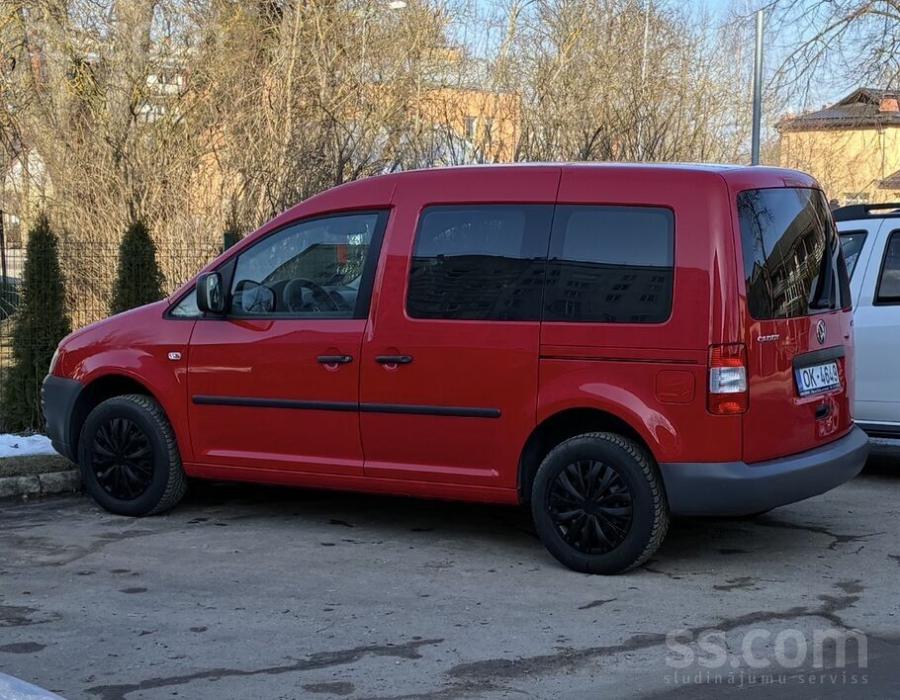 Sarkans Volkswagen Caddy 2009 Dobele, ar dzinēja tilpumu 1.40 L un nobraukumu 201 tūkst. km par 3990 €, foto 1 vietnē AUTOMOTO.COM.LV