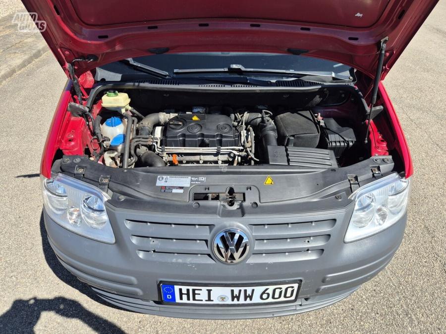 Red Volkswagen Caddy 2009 in Mazeikiai, with an engine capacity of 1.90 L and mileage of 295 thousand km for 4350 €, photo 12 on AUTOMOTO.COM.LV