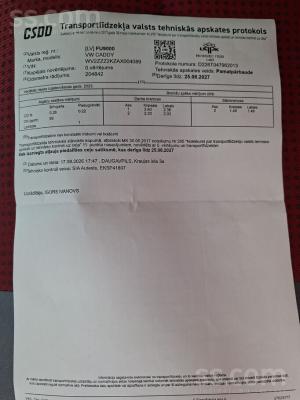 Red Volkswagen Caddy 2009 in Daugavpils, with an engine capacity of 1.40 L and mileage of 206 thousand km for 4300 €, photo 10 on AUTOMOTO.COM.LV