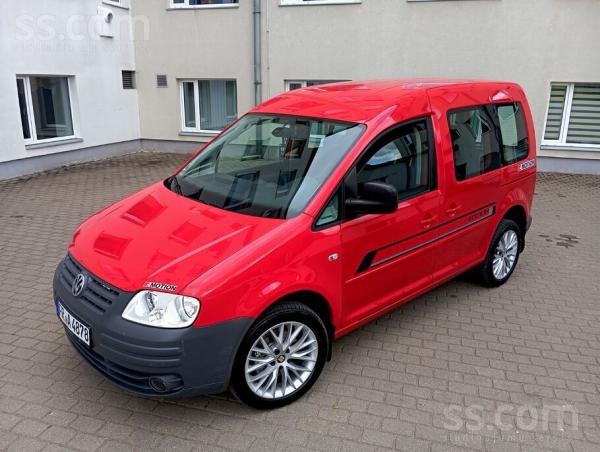 Sarkans Volkswagen Caddy 2010 Balvi, ar dzinēja tilpumu 1.90 L un nobraukumu 200 tūkst. km par 5950 €, foto 4 vietnē AUTOMOTO.COM.LV