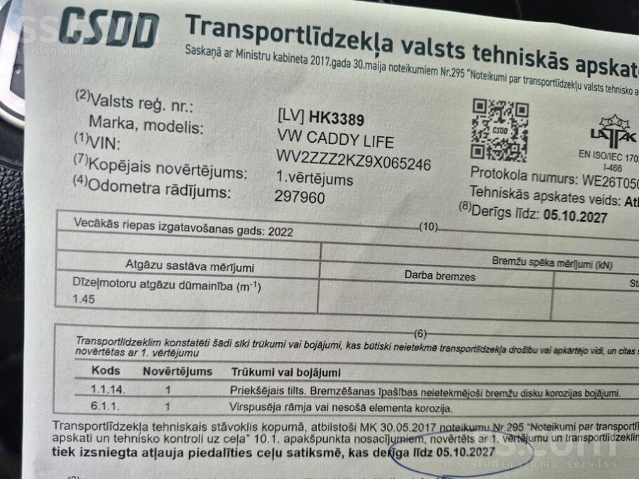 Красный Фольксваген Кадди 2010 в Елгава, объемом двигателя 1.90 л и пробегом 298 тыс. км за 5500 €, фото 22 на AUTOMOTO.COM.LV